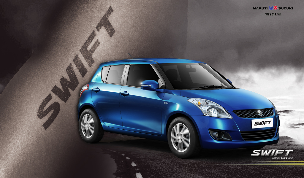 New Maruti Suzuki Swift Exterior Right Side View Blue Color Wallpaper 5