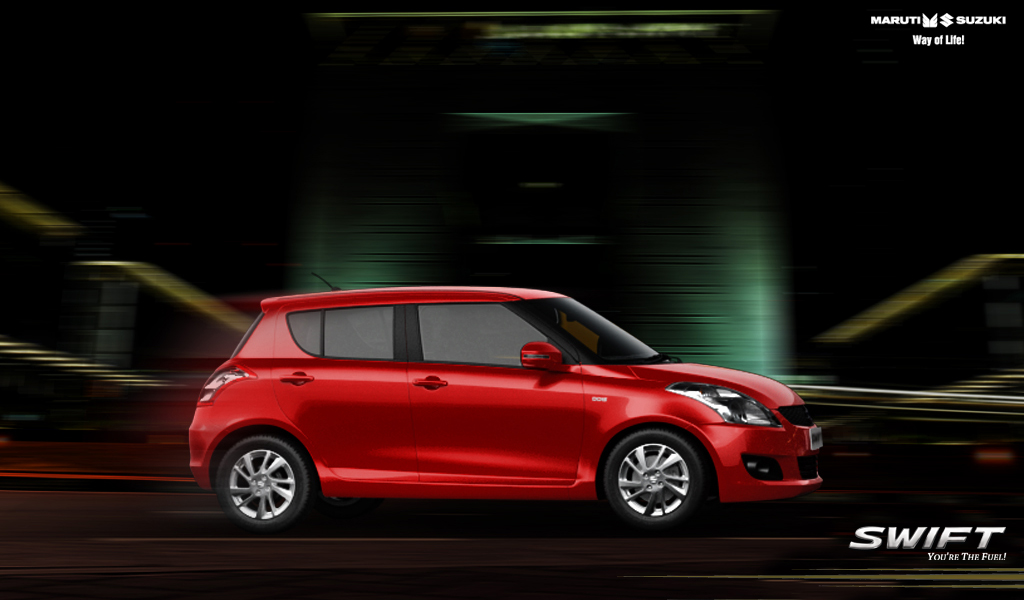 New Maruti Suzuki Swift Red Color Exterior Right Side View Wallpaper 4